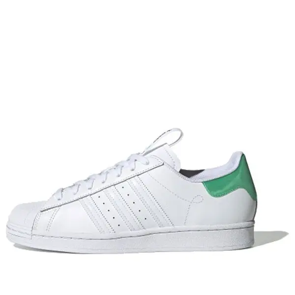 Adidas Originals Superstar Low Top Sneakers - White/green