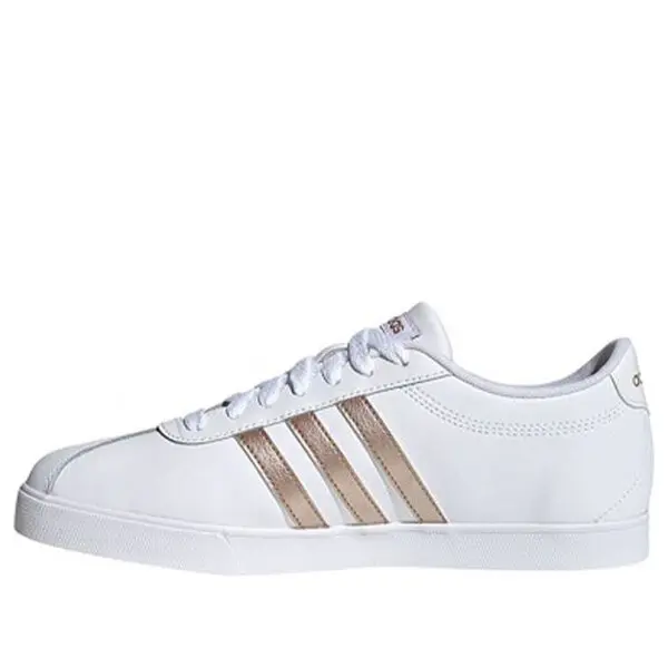 Adidas Courtset Metallic Stripe Sneakers - White/gold