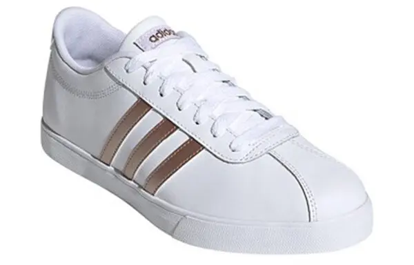 Adidas Courtset Metallic Stripe Sneakers - White/gold