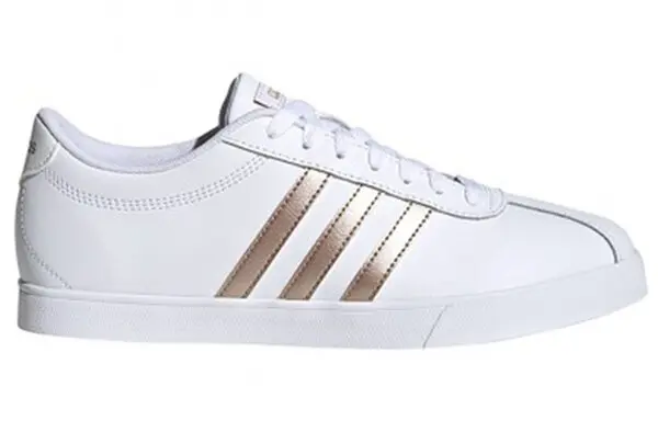 Adidas Courtset Metallic Stripe Sneakers - White/gold