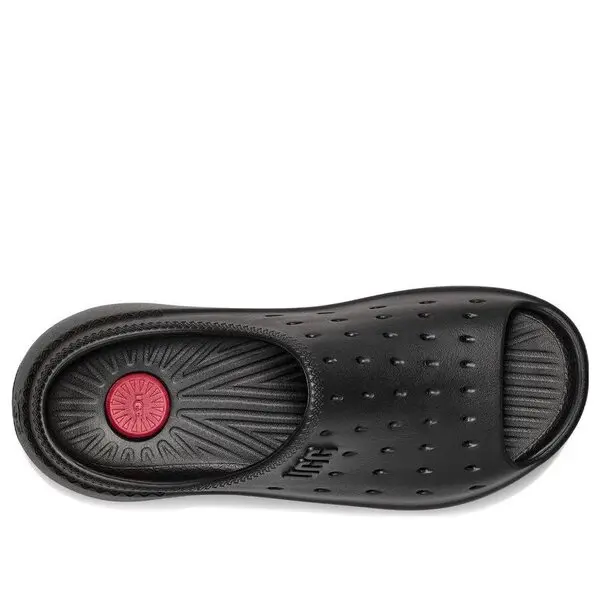 UGG Embossed Logo Slip-on Slides - Black