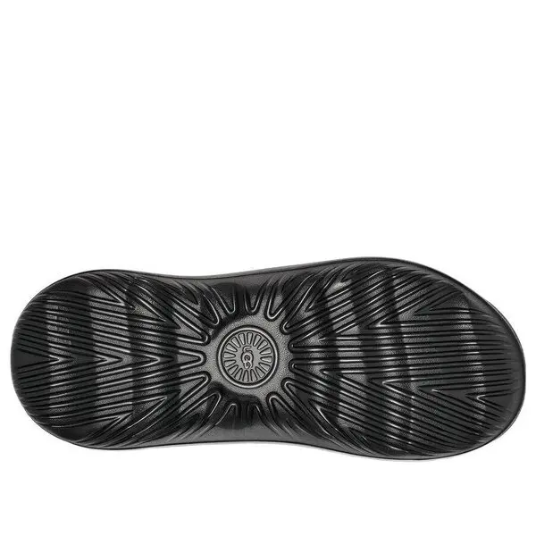 UGG Embossed Logo Slip-on Slides - Black