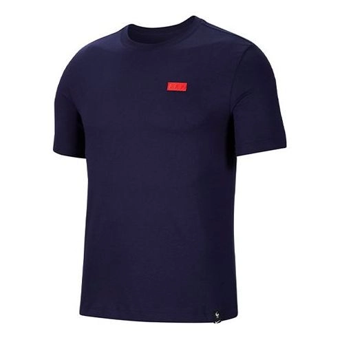 Nike France National Team 20/21 T-shirt 'navy Blue - Blue/red