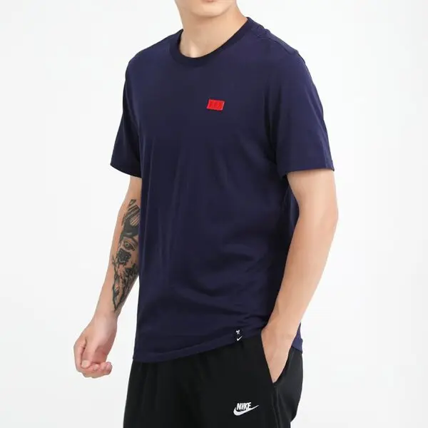Nike France National Team 20/21 T-shirt 'navy Blue - Blue/red