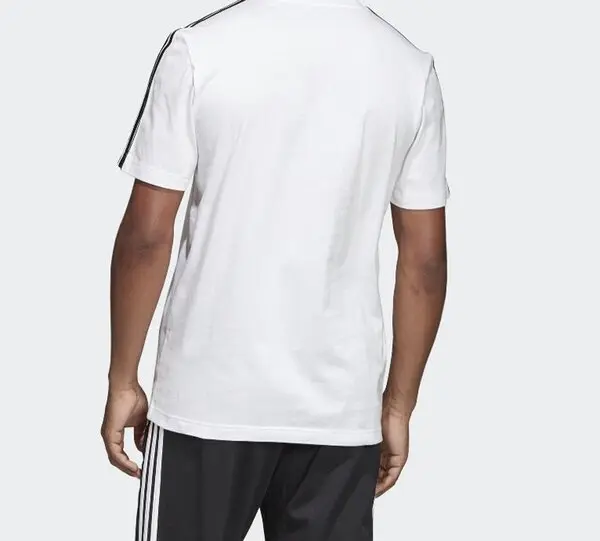 Adidas E 3s Tee Classic Stripe Training Sports Round Neck Short Sleeve