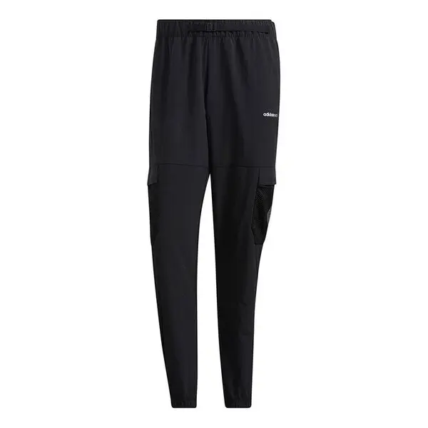 Adidas Neo Sw Wvn Crg Tp Casual Sports Pocket Elastic Waistband Long Pants/trousers Black - Default Color