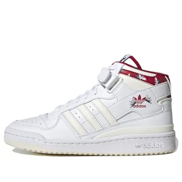 Adidas Thebe Magugu X Forum Mid 'birds Of Paradise' Sneakers - White/red