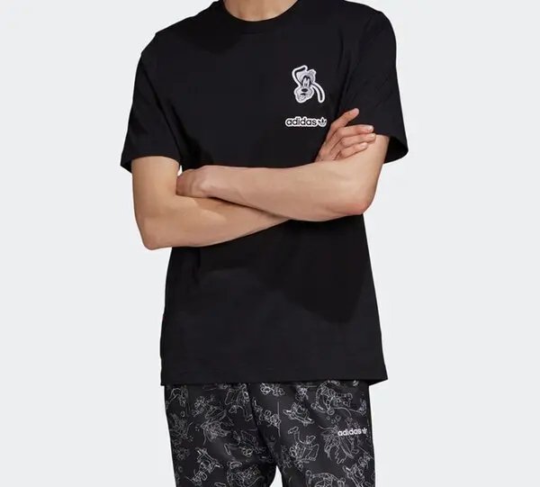 Adidas X Disney Goofy Crossover Logo Short Sleeve T-shirt