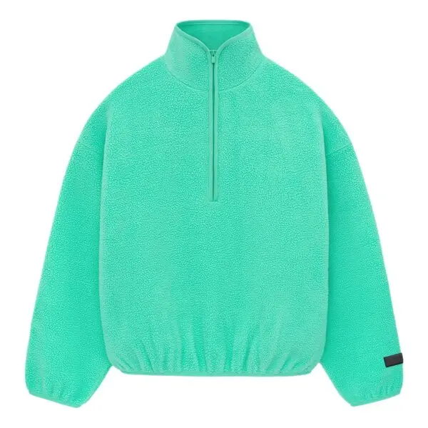 Fear Of God Nylon Half Zip Mockneck - Mint Leaf