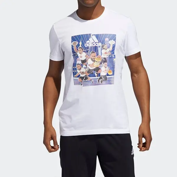 Adidas Basketball Cartoon Graphic Short Sleeve Tee