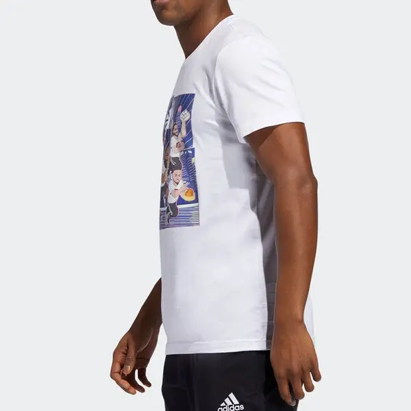 Adidas Basketball Cartoon Graphic Short Sleeve Tee
