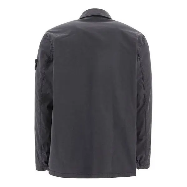 Stone Island Stretch Overshirt 'charcoal - Black
