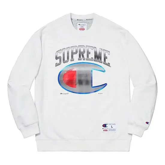 Supreme X Champion Chrome Crewneck - White