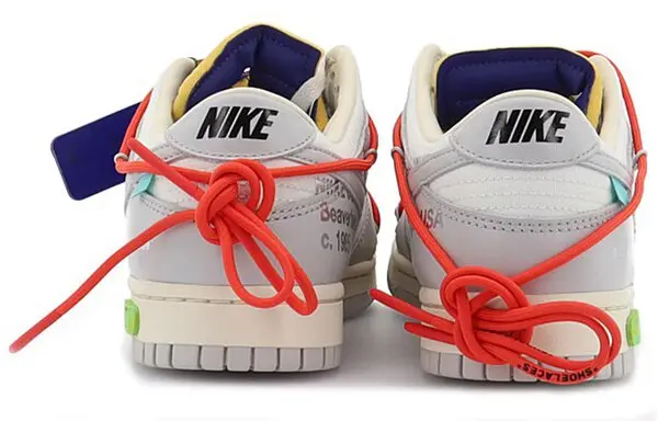 Nike X Off-white Dunk Low 'lot 23 Of 50 - Gray/white