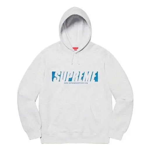 Supreme Reflective Cutout Hooded Sweatshirt - Grey
