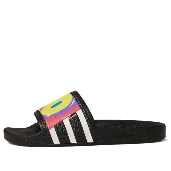 Adidas Kris Andrew Small X Adilette Slide 'pride - Cloud White/core Black