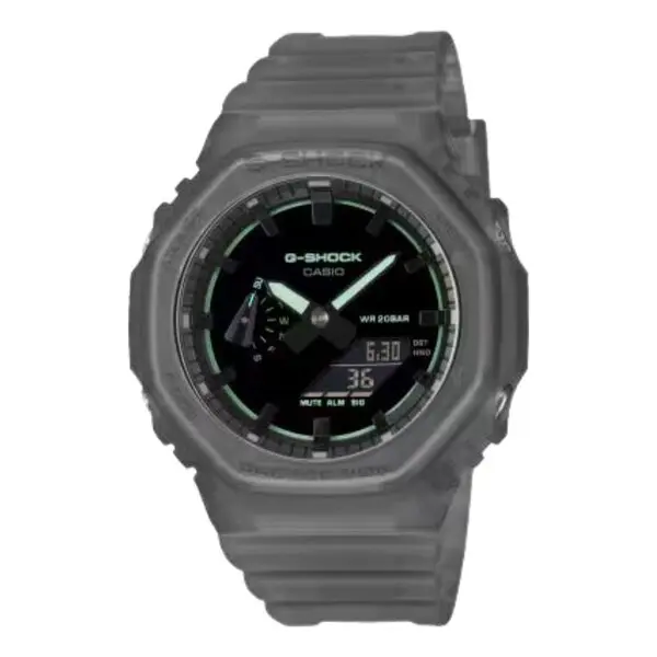 Casio G-shock Octagon Watch With Luminescent Display - Grey/green