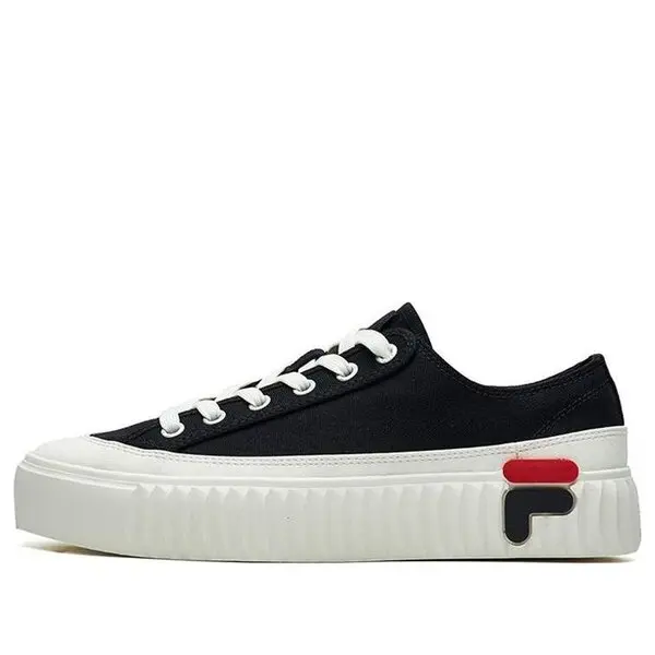 FILA Gear Canvas Lace-up Low Top Sneakers - Black