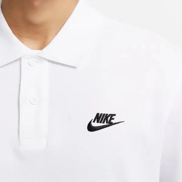 Nike Lapel Short Sleeve Polo Shirt - White