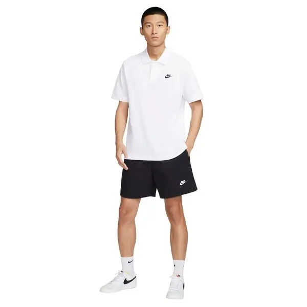 Nike Lapel Short Sleeve Polo Shirt - White