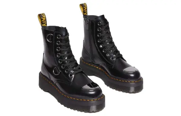 Dr. Martens Jadon Buttero Leather Platform Combat Boots