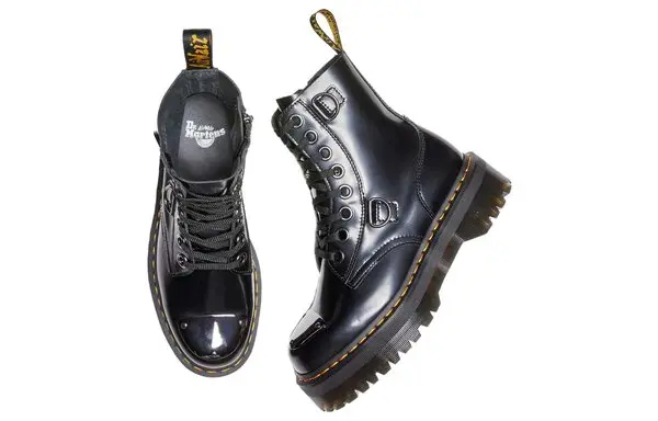Dr. Martens Jadon Buttero Leather Platform Combat Boots
