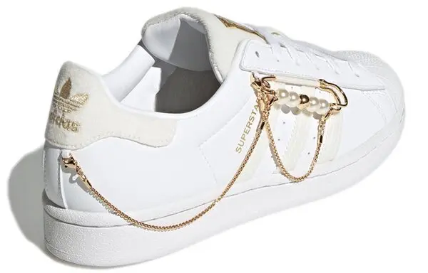 Adidas Originals Superstar Skate Shoes With Embellished Detail - White