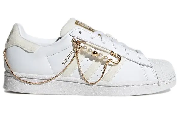 Adidas Originals Superstar Skate Shoes With Embellished Detail - White
