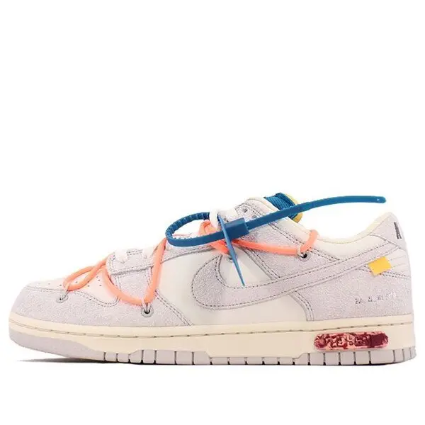 Nike X Off-white Dunk Low 'lot 19 Of 50 - Gray/white
