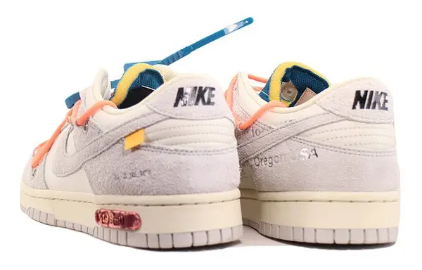 Nike X Off-white Dunk Low 'lot 19 Of 50 - Gray/white