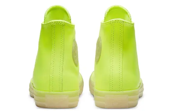 CONVERSE Chuck Taylor All Star High Top Neon Leather Sneakers - Yellow