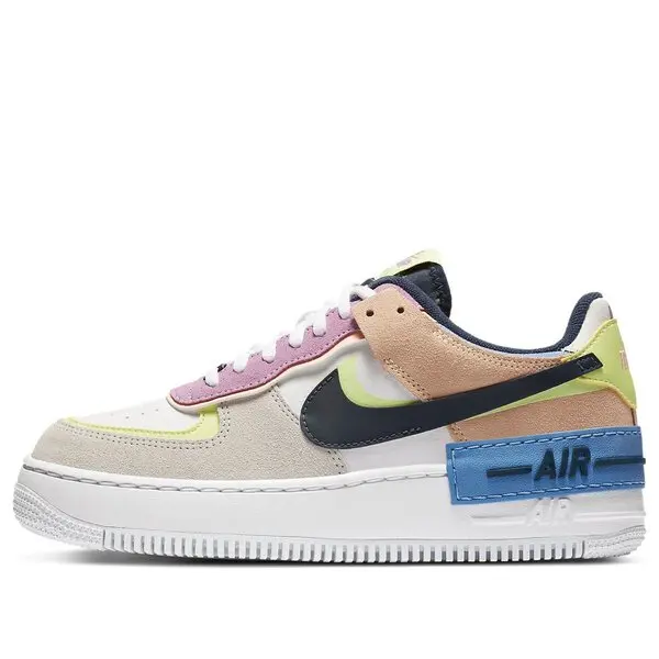 Nike Force 1 Shadow "crimson Tint Volt" Sneakers - Black/yellow/pink