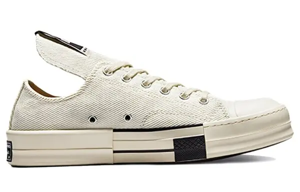 CONVERSE Rick Owens X Drkshdw Drkstar Chuck 70 Low Top "egret - White