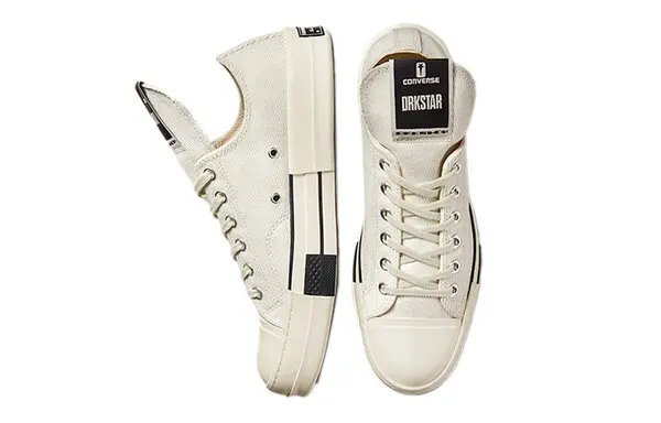 CONVERSE Rick Owens X Drkshdw Drkstar Chuck 70 Low Top "egret - White