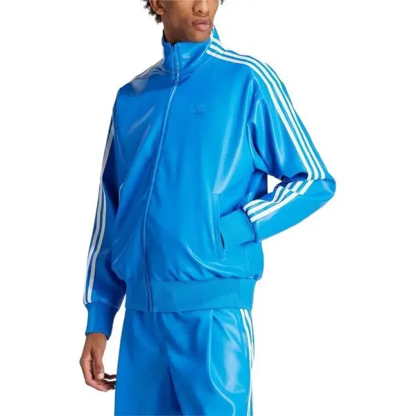 Adidas Firebird Adicolor Three Stripes Synthetic Fabric Loose Jacket - Blue