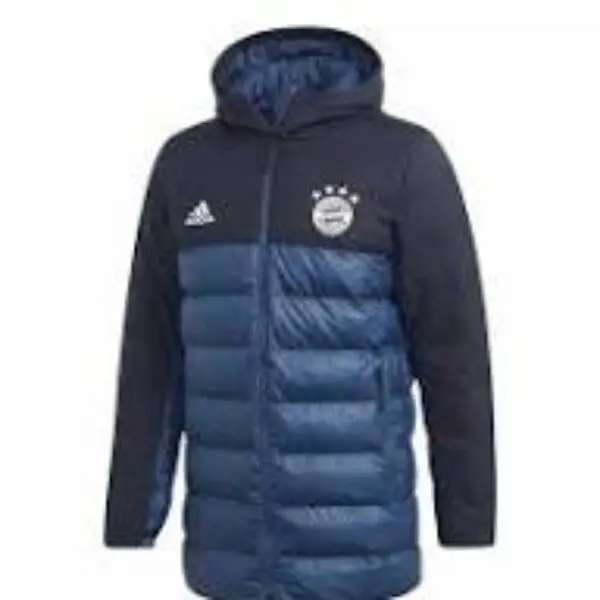 Adidas Fc Bayern Munich Padded Hoodie Jacket - Blue/black