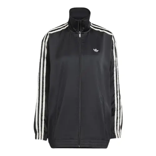 Adidas Satin Ruffle Track Jacket - Black