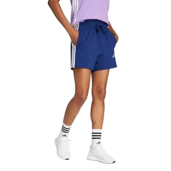 Adidas Essentials 3-stripes Cotton Shorts - Dark Blue/white