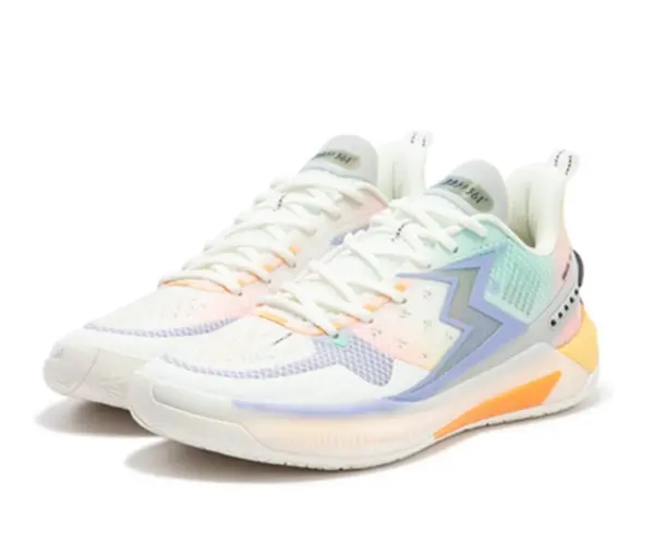 361 DEGREES Big3 5.0 Quick 'wind Rises' Athletic Sneakers - White/purple