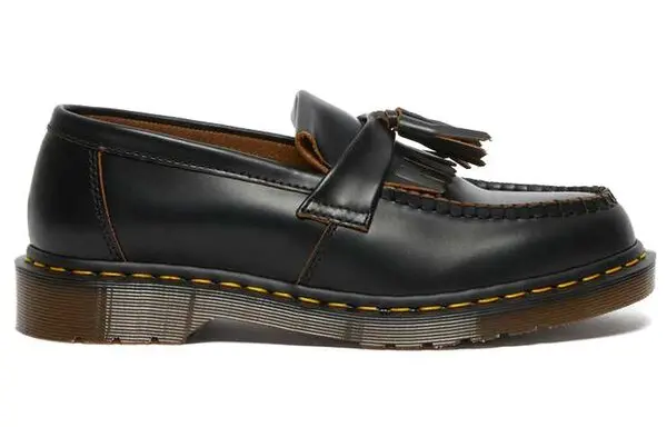 Dr. Martens Vintage Made In England Quilon Leather Tassel Loafers