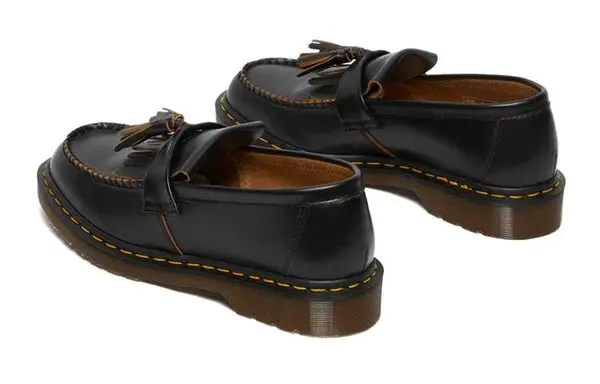 Dr. Martens Vintage Made In England Quilon Leather Tassel Loafers