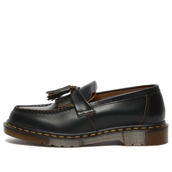 Dr. Martens Vintage Made In England Quilon Leather Tassel Loafers - Black