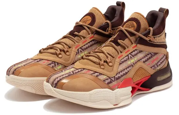 361 DEGREES Ag2x High-top Sneakers - Brown/white