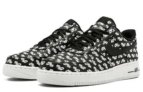 Nike Force 1 Low '07 Qs "all Over Logo - Black/white