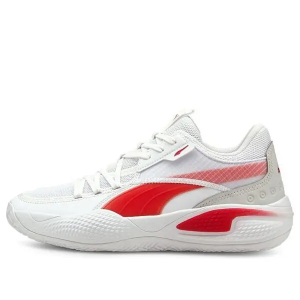 PUMA Court Rider Team Low Top Sneakers - White/red
