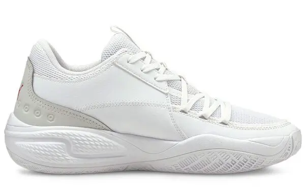 PUMA Court Rider Team Low Top Sneakers - White/red