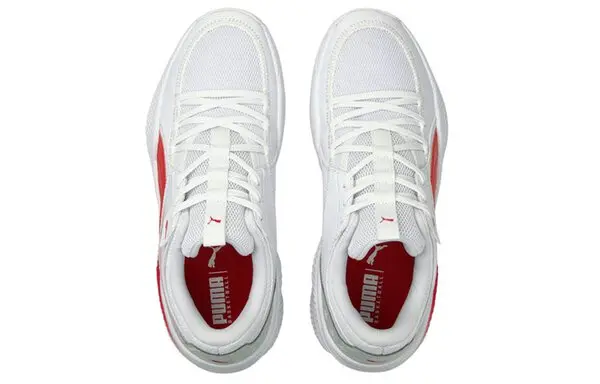 PUMA Court Rider Team Low Top Sneakers - White/red