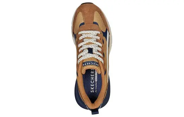 Sketchers Halos Lace Up Sneakers - Wheat Natural