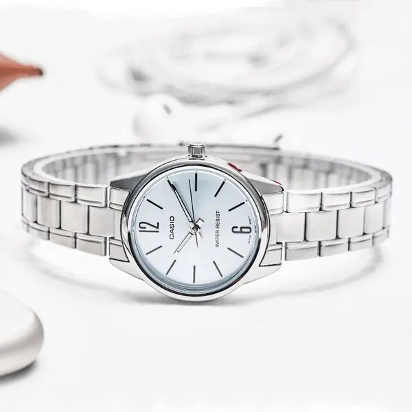 Casio Stainless Steel Quartz Analog Watch - Silver