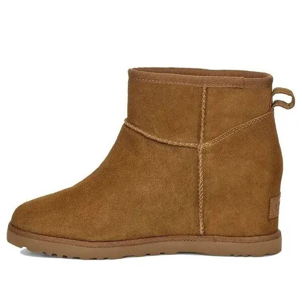 UGG Classic Femme Mini Suede Wedge Boots With Fleece Lining - Default Colorway
